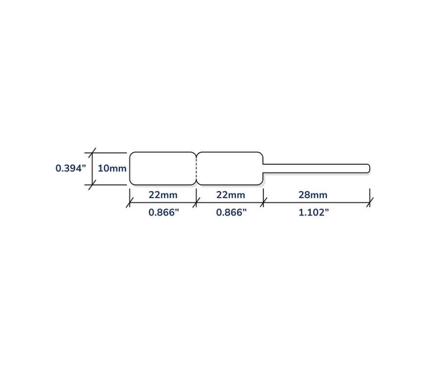 Jewellery Pricing Labels & Tags White - 22 x 22 x 10mm